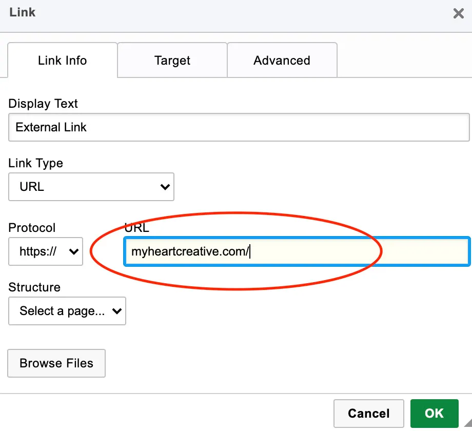 Inserting Page Links In Your EE Website | myheartcreative